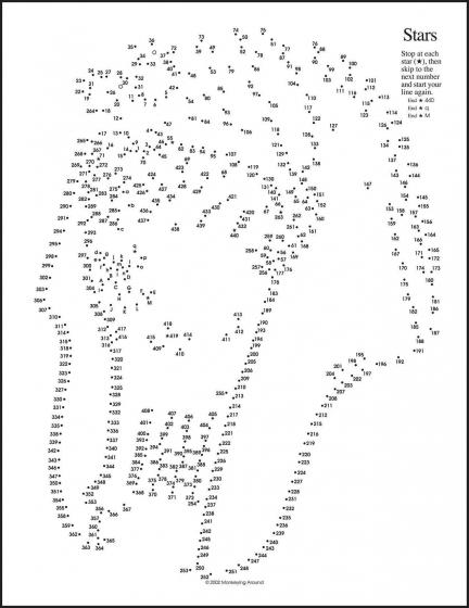 Ausmalbilder Die Punkte verbinden für Erwachsene - Kostenlose Malvorlagen