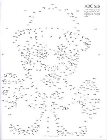 Ausmalbilder Die Punkte verbinden für Erwachsene - Kostenlose Malvorlagen