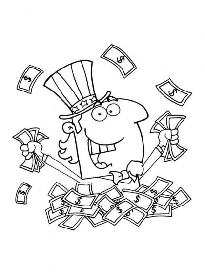 Geld Ausmalbilder - Kostenlose Malvorlagen