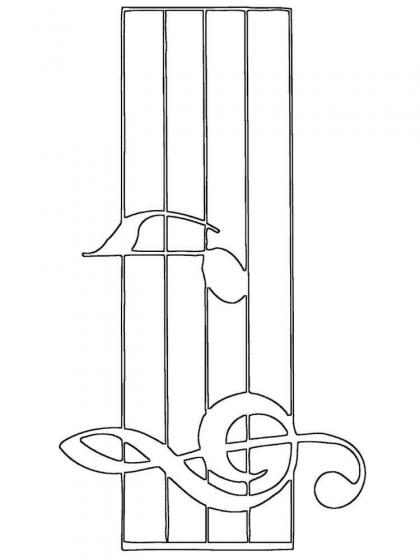 Musiknoten Ausmalbilder - Kostenlose Malvorlagen