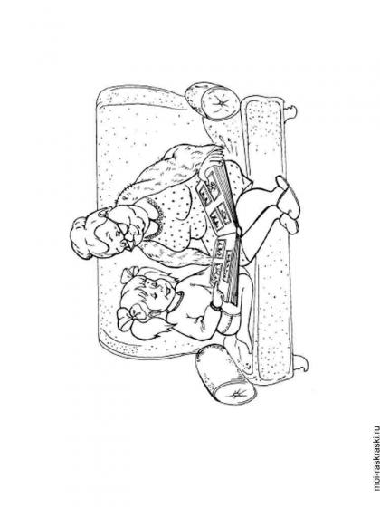 Oma Ausmalbilder - Kostenlose Malvorlagen