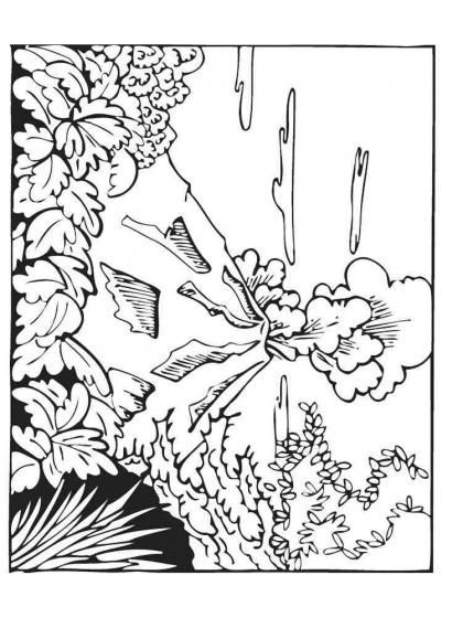 Vulkan Ausmalbilder - Kostenlose Malvorlagen