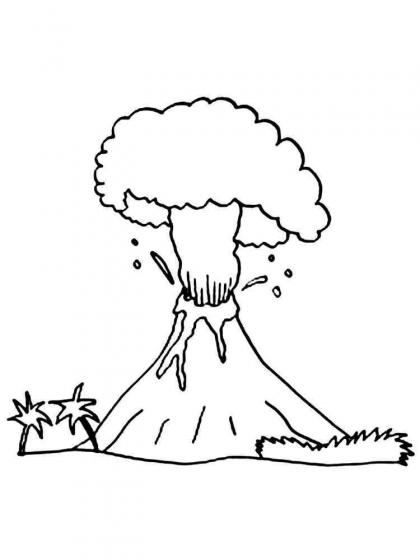 Vulkan Ausmalbilder - Kostenlose Malvorlagen