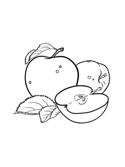 Ausmalbilder Apfel - Malvorlagen Kostenlos zum Ausdrucken