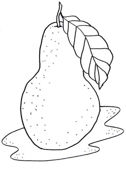Ausmalbilder Birne - Malvorlagen Kostenlos zum Ausdrucken