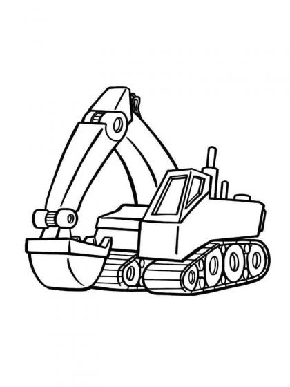 Ausmalbilder Bagger- Malvorlagen Kostenlos zum Ausdrucken