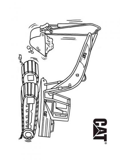 Ausmalbilder Bagger- Malvorlagen Kostenlos zum Ausdrucken