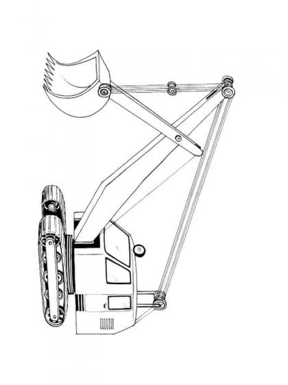 Ausmalbilder Bagger- Malvorlagen Kostenlos zum Ausdrucken