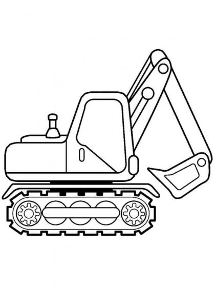 Ausmalbilder Bagger- Malvorlagen Kostenlos zum Ausdrucken