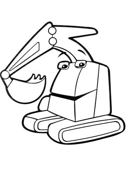 Ausmalbilder Bagger- Malvorlagen Kostenlos zum Ausdrucken