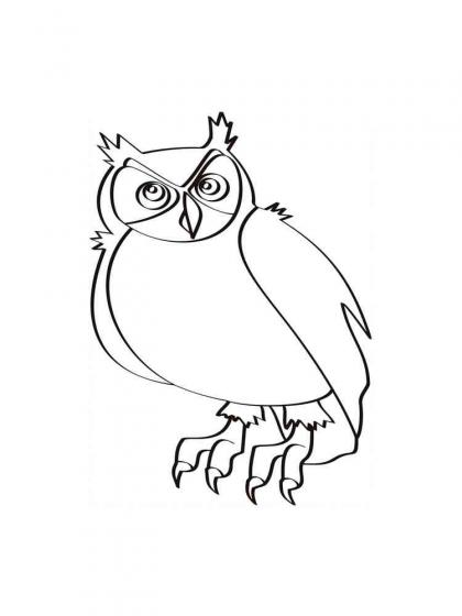 Ausmalbilder Uhu - Malvorlagen Kostenlos zum Ausdrucken