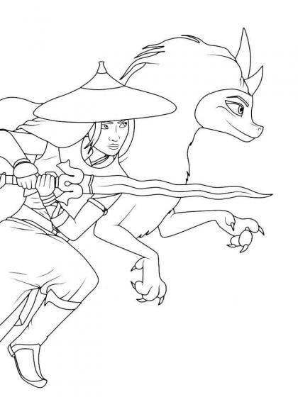 Raya und der letzte Drache Ausmalbilder - Kostenlose Malvorlagen